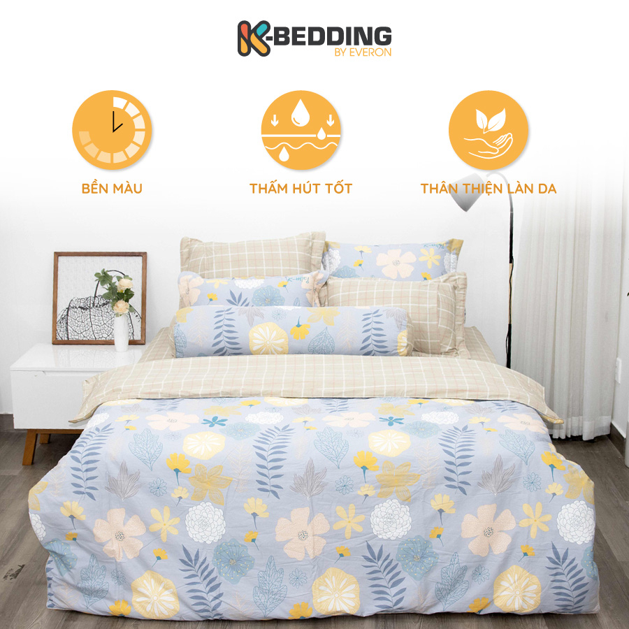 Bộ ga gối Cotton Hàn Quốc K-Bedding by Everon KCP301, KCP302 & KCP303 ...