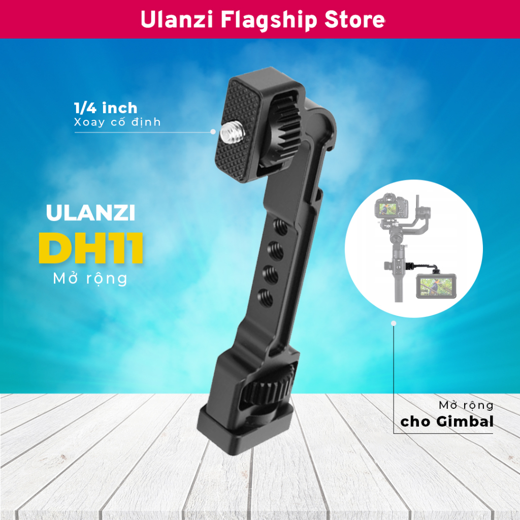 Ulanzi DH11 tay Arm mở rộng cho Gimbal ra ngàm 1/4 inch và Hotshoe | Shopee Việt Nam