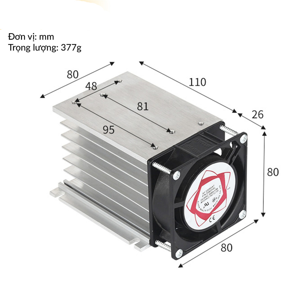 Đế Nhôm Và Quạt Tản Nhiệt Cho Relay Bán Dẫn SSR 3 Pha | Shopee Việt Nam