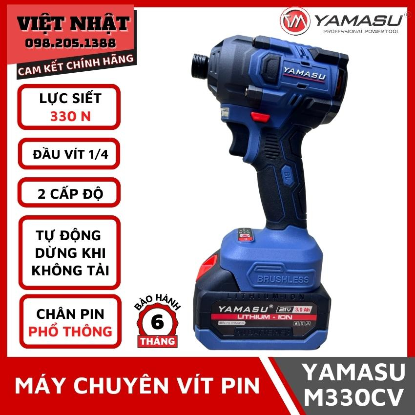 Máy chuyên bắn vít động lực dùng pin Yamasu M330Cv chân pin phổ thông, động cơ không chổi than ...