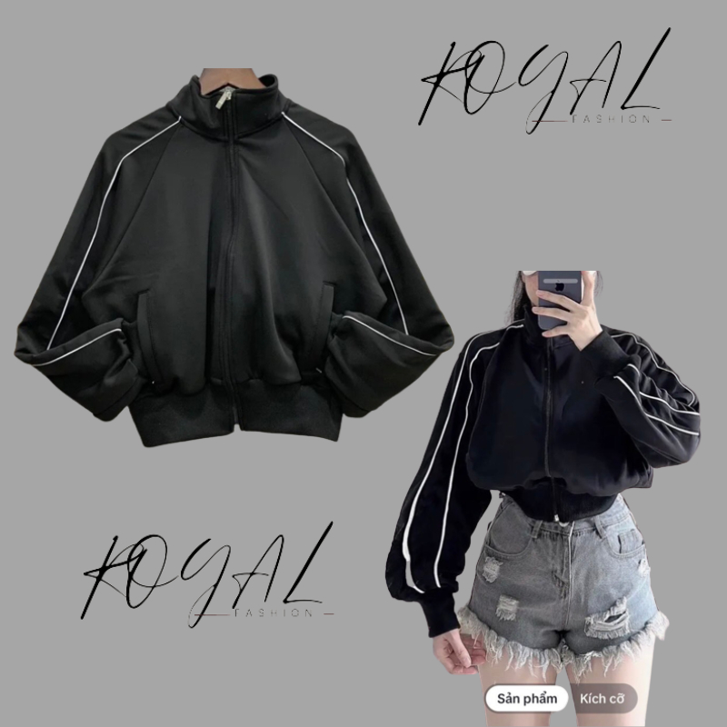 Áo khoác CROPTOP UMI form nam nữ chất dày dặn cá tính ROYAL FASHION ...