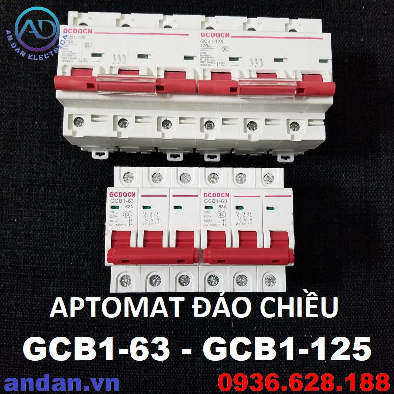 Aptomat đảo chiều 3 Pha 63A và 125A (GCB1-63 - GCB1-125) Át đảo chiều 3P 65A 125A | Shopee Việt Nam