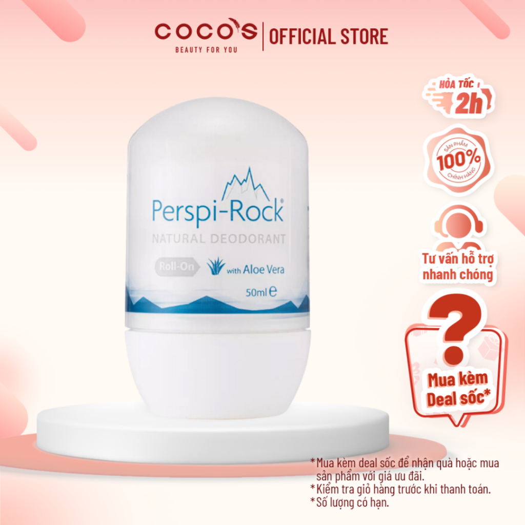 Lăn khử mùi tự nhiên Perspi-Rock Natural Deodorant Roll On 50ml ...