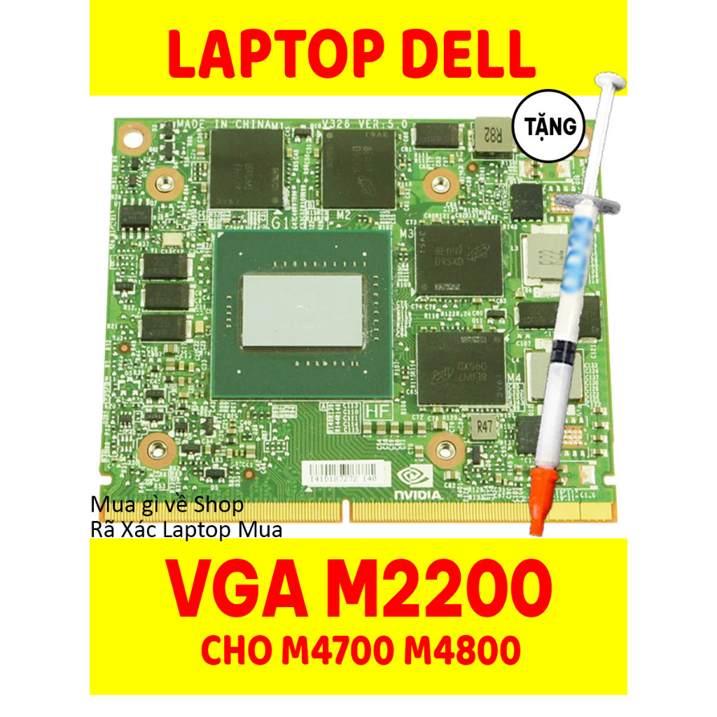 Card Màn Hình Laptop Quadro M2200 Vga Bóc Máy Dell 5720 Nâng Cấp Cho Laptop Dell M4600 M4700 ...