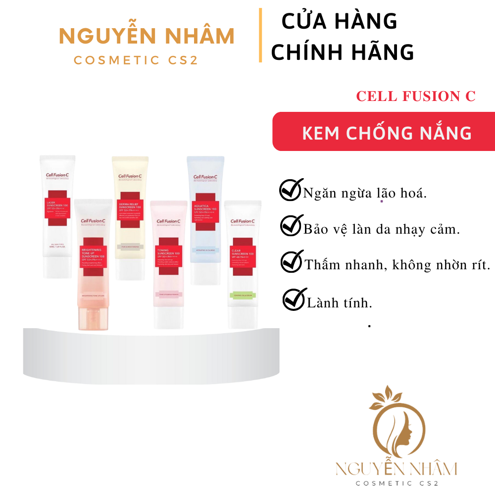 Kem chống nắng Cell Fusion C Laser Sunscreen 100 50ml SPF50+/PA+++ | Shopee Việt Nam