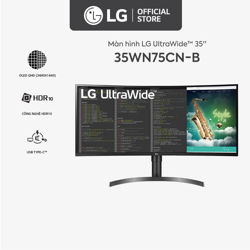 Màn Hình Cong LG 35WN75CN-B 35 inch UltraWide QHD HDR VA 100Hz - Hàng ...