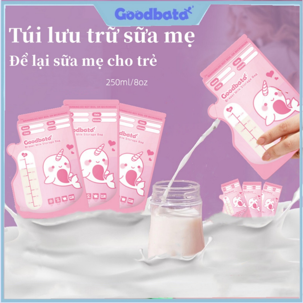 Túi bảo quản sữa mẹ Goodbata 30 cái/Hộp Túi khóa đôi túi đựng sữa mẹ ...