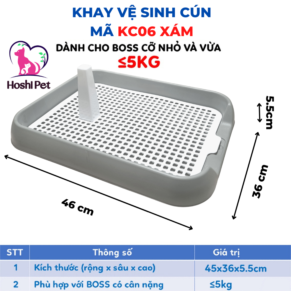 Khay vệ sinh cho chó nhỏ thành thấp Hoshi Pet KC06 - Khay đái cho chó | Shopee Việt Nam