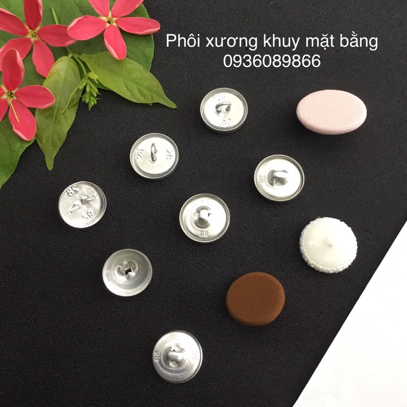 Set 100 bộ phôi xương khuy tròn mặt bằng bọc vải cao cấp ( KMB ...