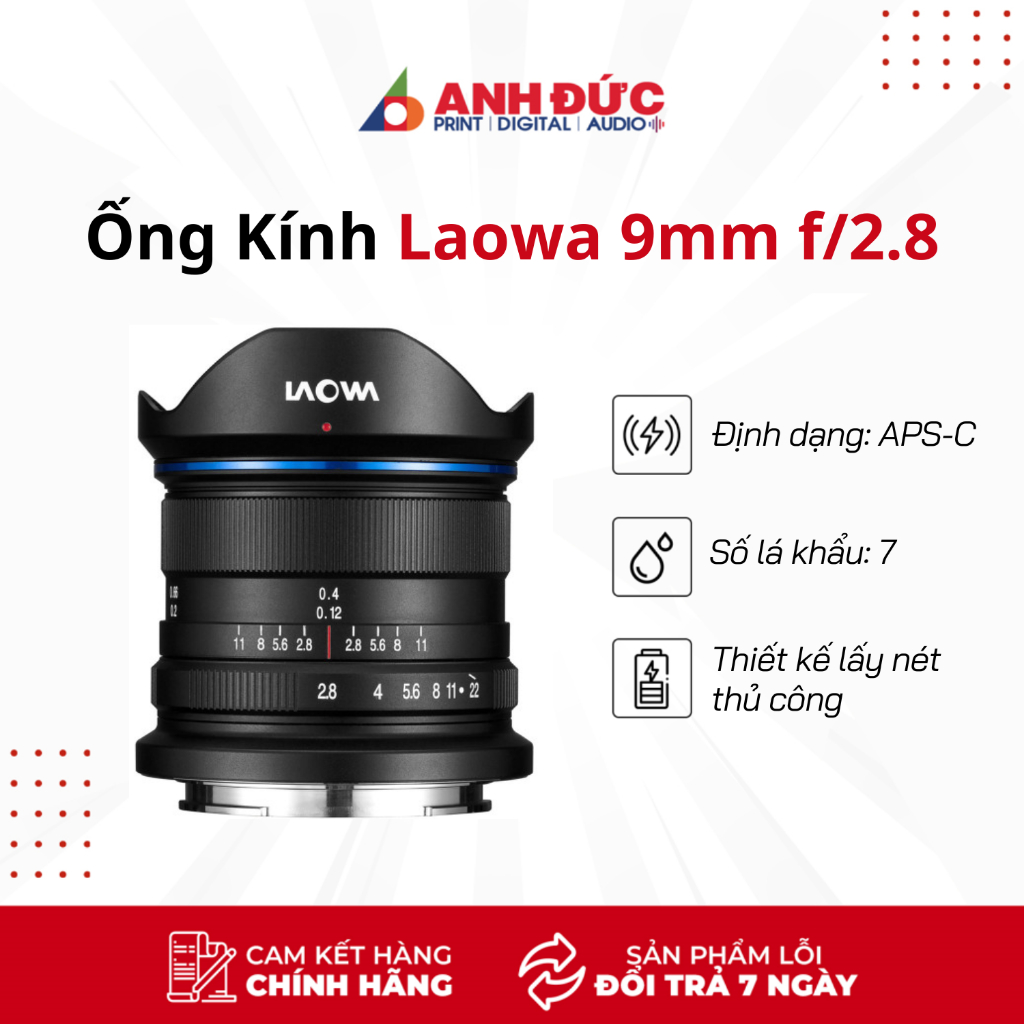 Ống Kính Laowa 9mm f/2.8 Zero-D For Fujifilm X/Sony E - Hàng Chính Hãng | Shopee Việt Nam