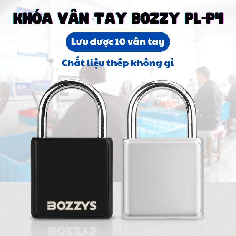 Ổ khóa vân tay Bozzy PL-P4 Khóa cửa thông minh Kết nối USB Sạc ...