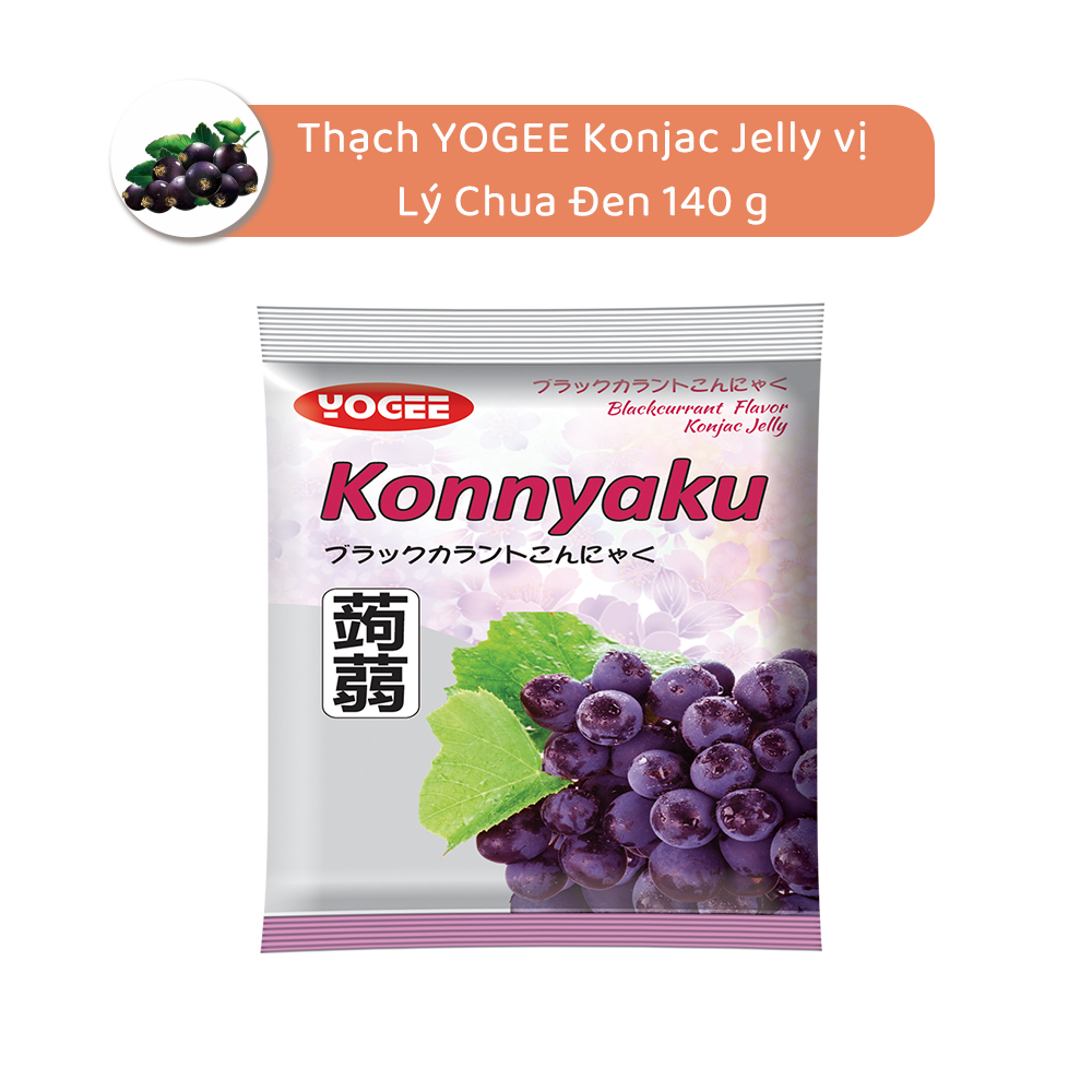 Thạch YOGEE Konjac Jelly vị Lý Chua Đen 140g (14g × 10 gói nhỏ ...