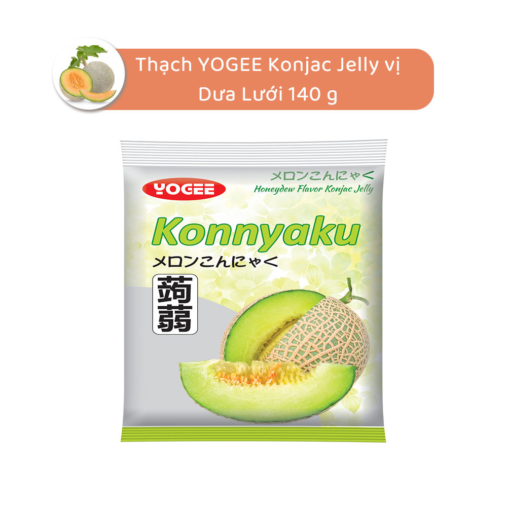 Thạch YOGEE Konjac Jelly vị Dưa Lưới 140g (14g × 10 gói nhỏ) | Shopee ...