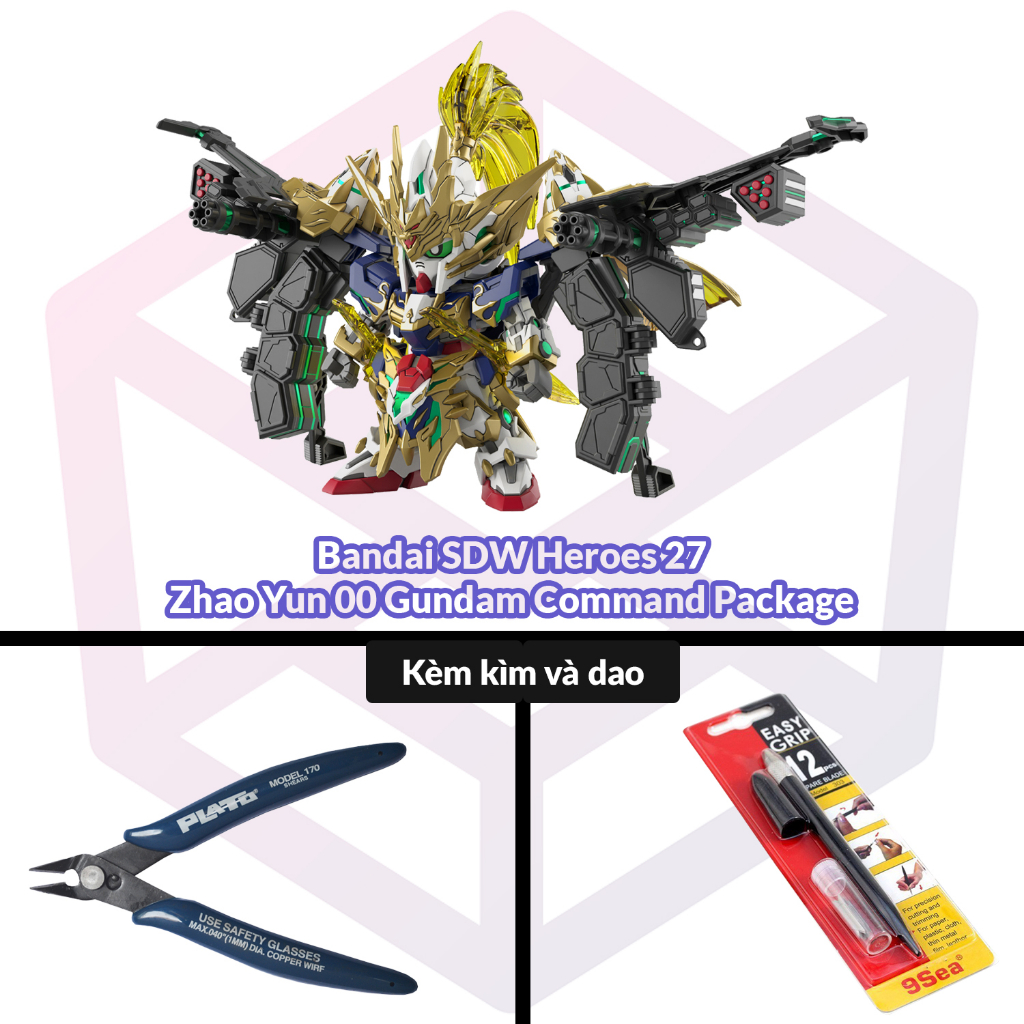 Mô hình Gundam Bandai SDW Heroes 27 Zhao Yun 00 Gundam Command Package ...