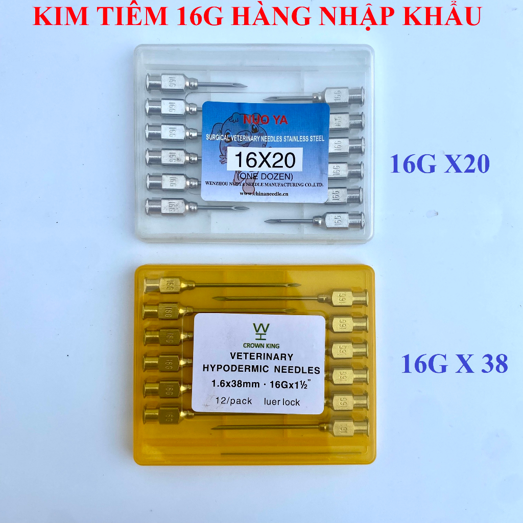 Kim Tiêm 16G,Kim Tiêm Heo Nái, Kim Tiêm Gia Súc Lớn 16GX38, 16Gx20 | Shopee Việt Nam