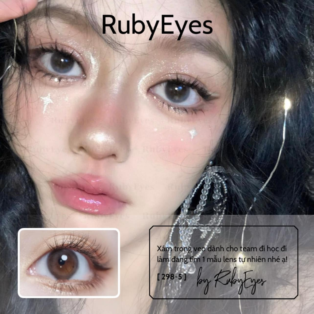 RUBY EYES Kính Áp Tròng Mẫu Xám Tiny Gray Siêu Hot SIlicone HydroGel ...