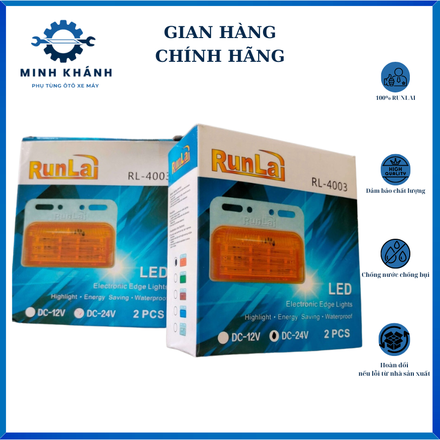Đèn sườn Đèn hông LED RUNLAI 4003 siêu kháng nước | Shopee Việt Nam