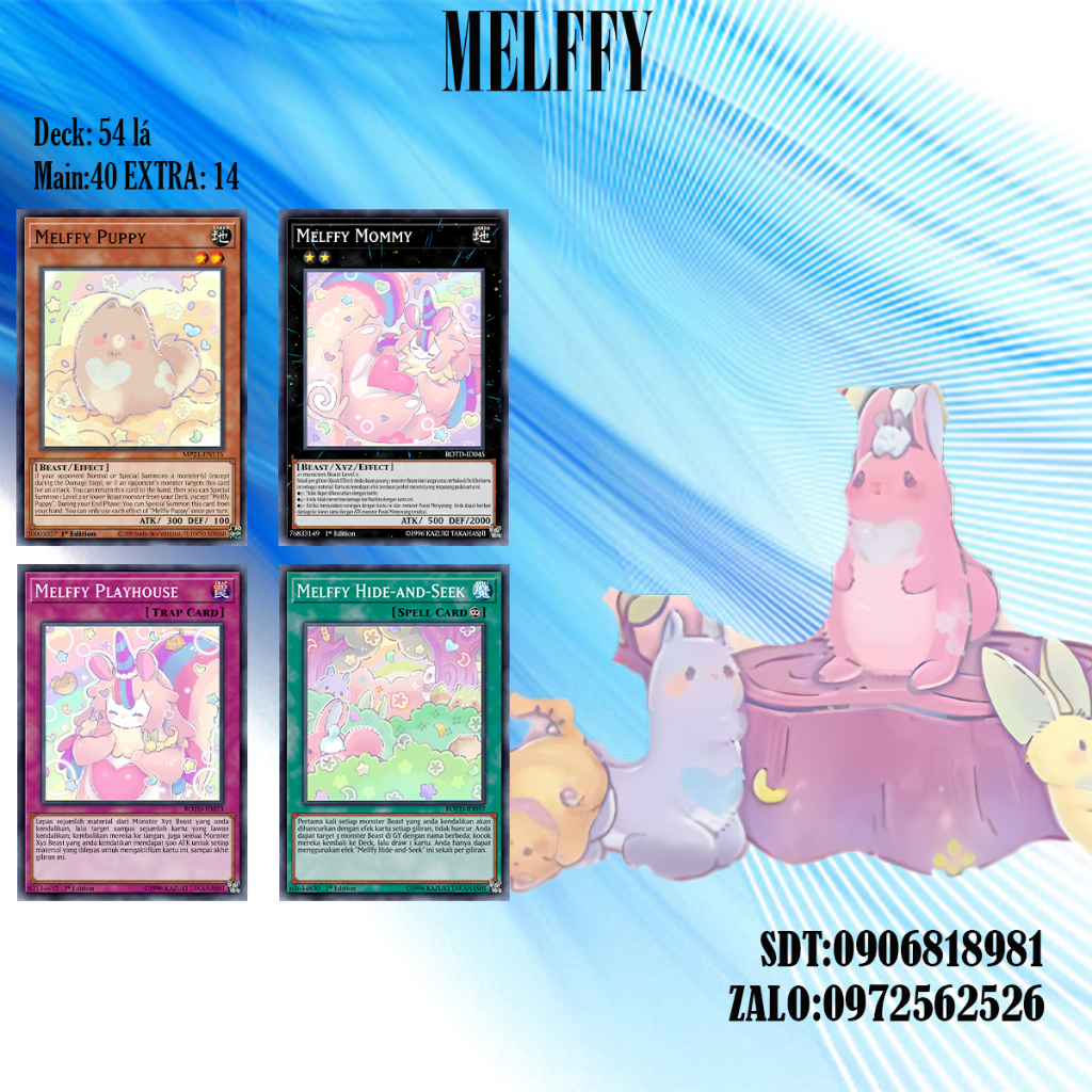 [BÀI IN] Bài YuGiOh - Bộ 54 lá bài Melffy - Melffy Deck - Card Game VN Giá Rẻ | Shopee Việt Nam