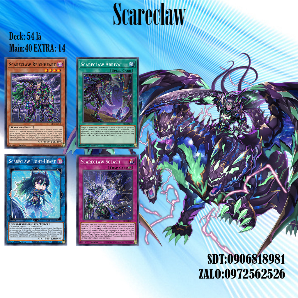 [TIẾNG VIỆT] Bài YuGiOh - Bộ 54 lá bài ScareClaw - ScareClaw Deck ...