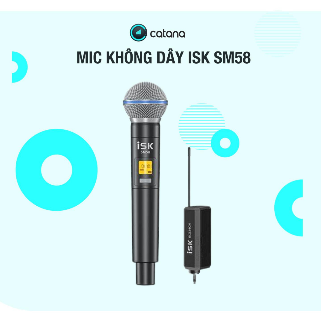 Mic Không Dây ISK SM58 Chuyên Dùng Livestream, Thu Âm, Cắm Loa Karaoke | Shopee Việt Nam