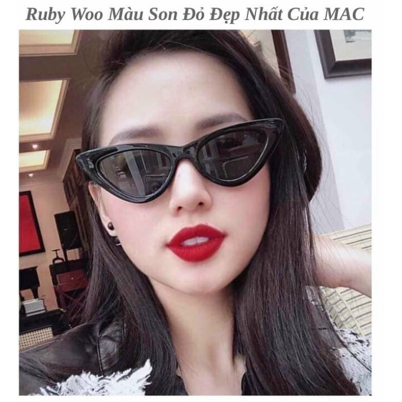 Son MAC 707 RUBY WOO (đỏ thuần), dòng retro matte | Shopee Việt Nam