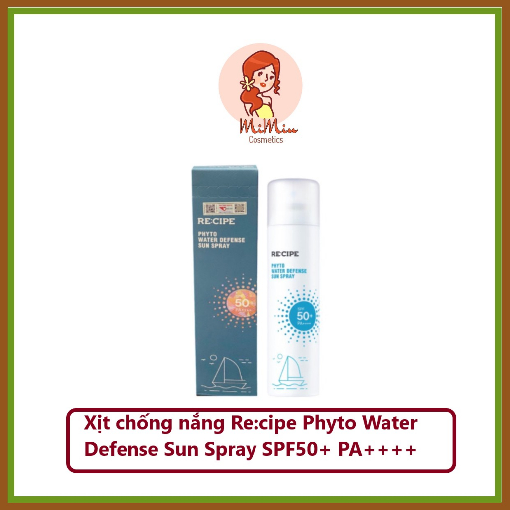 Xịt chống nắng Re:cipe Phyto Water Defense Sun Spray SPF50+ PA ...