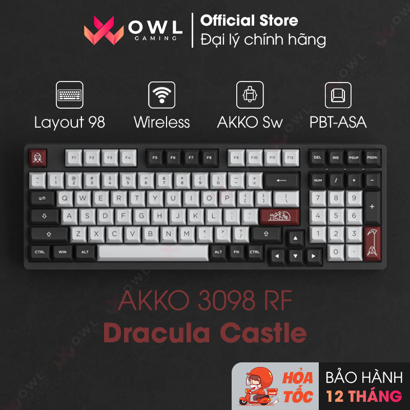 Bàn phím cơ AKKO 3098 RF Dracula Castle (Dual-mode / AKKO sw v3 ...