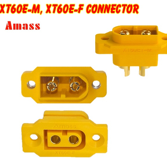 Jack Amass XT60E XT60 XT-60 ( XT60E-F, XT60E-M ) chính hãng mạ vàng lắp ...