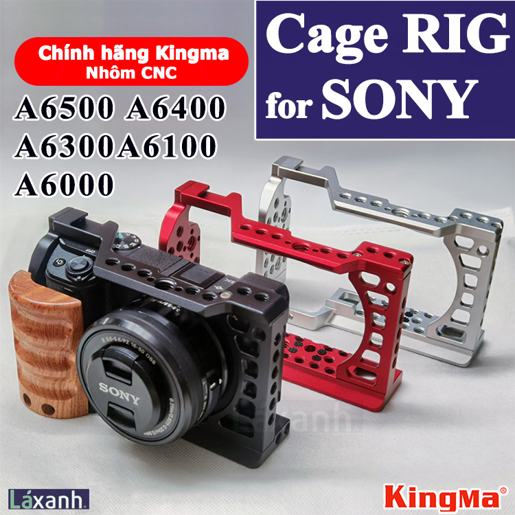 Khung nhôm Sony A6500 A6400 A6300 A6100 A6000 rig cage bảo vệ máy ảnh ...