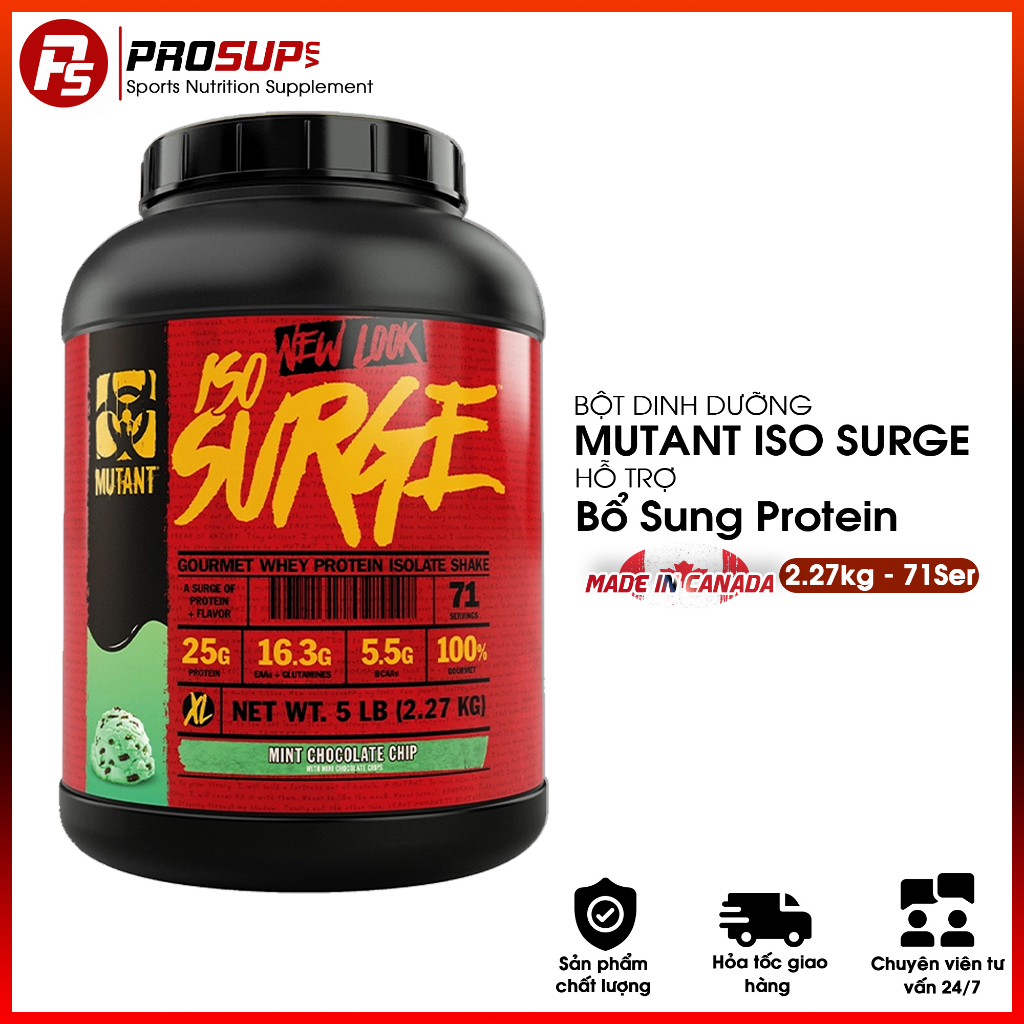 MUTANT ISO SURGE (2,27kg - 71 lần dùng) Sữa hỗ trợ tăng cơ bổ sung ...
