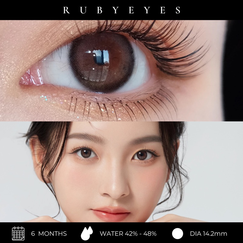 RUBY EYES Kính Áp Tròng Mẫu Xám Foggy SiIlicone HydroGel Ruby Eyes Đủ ...