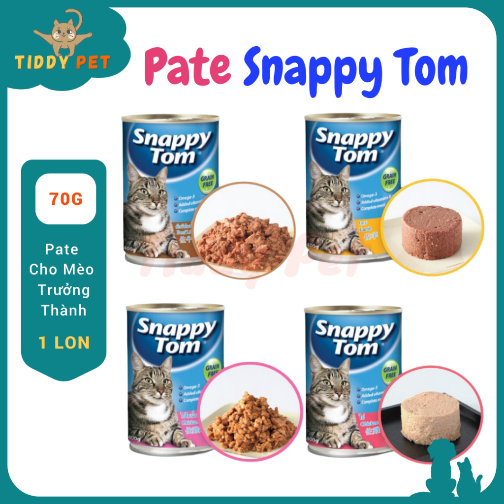 Pate Snappy Tom Lon 400g Cho Mèo, Pate Lon Đủ Vị Cho Mèo Trưởng Thành - Tiddy Pet Shop | Shopee ...