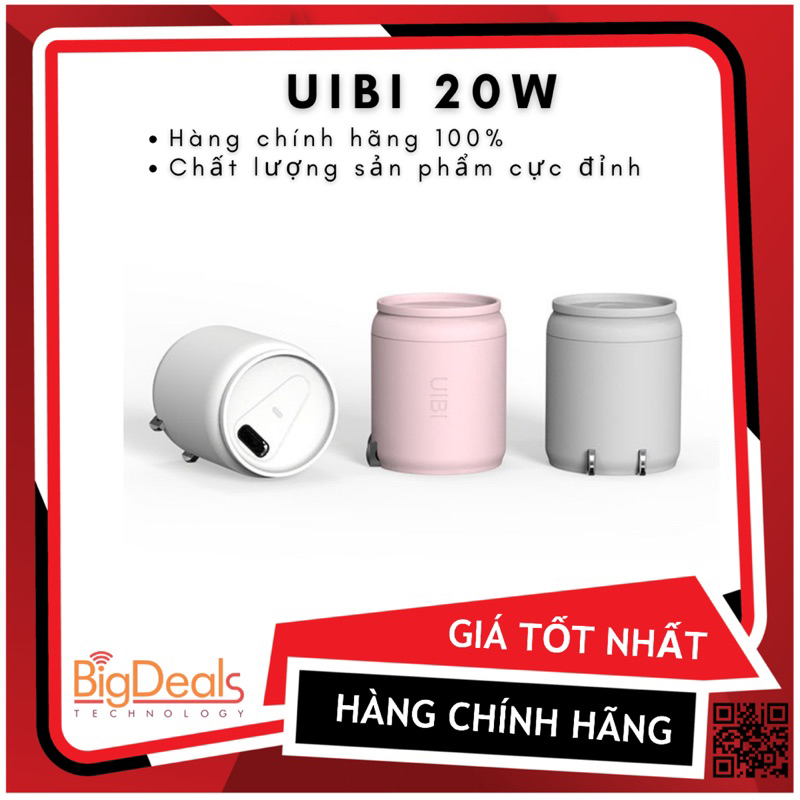 Củ sạc nhanh 20w UIBI chính hãng, BigDeals VN | Shopee Việt Nam