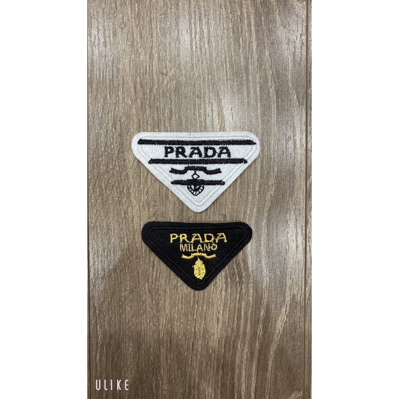 sticker logo thêu PRADA tam giác ủi nhiệt | Shopee Việt Nam