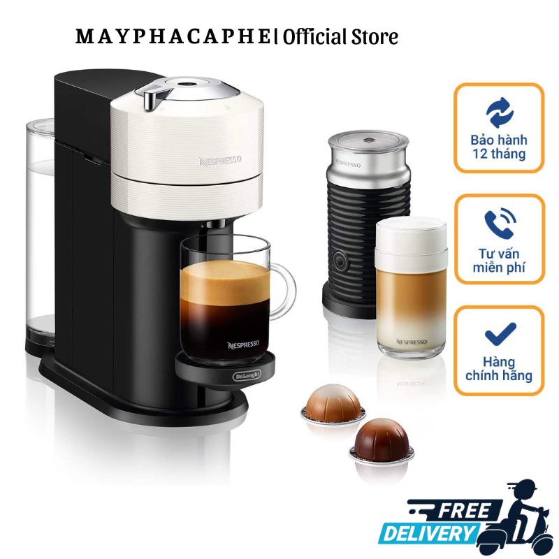 Máy Pha Cà Phê Viên Nén Delonghi ENV120.W Nespresso Vertuo Next Basic ...