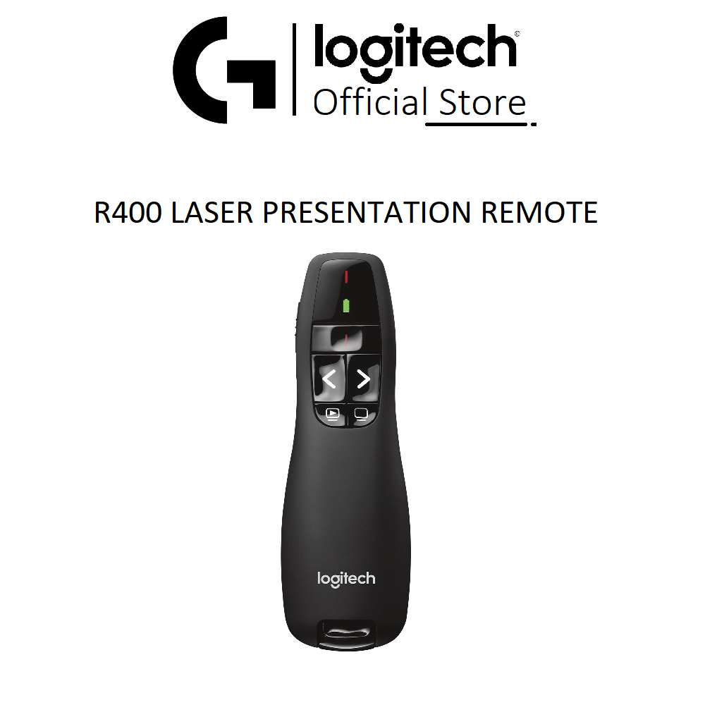 Bút trình chiếu Logitech R400 - Không dây kết nối USB 2.4 GHz, nút bấm ...