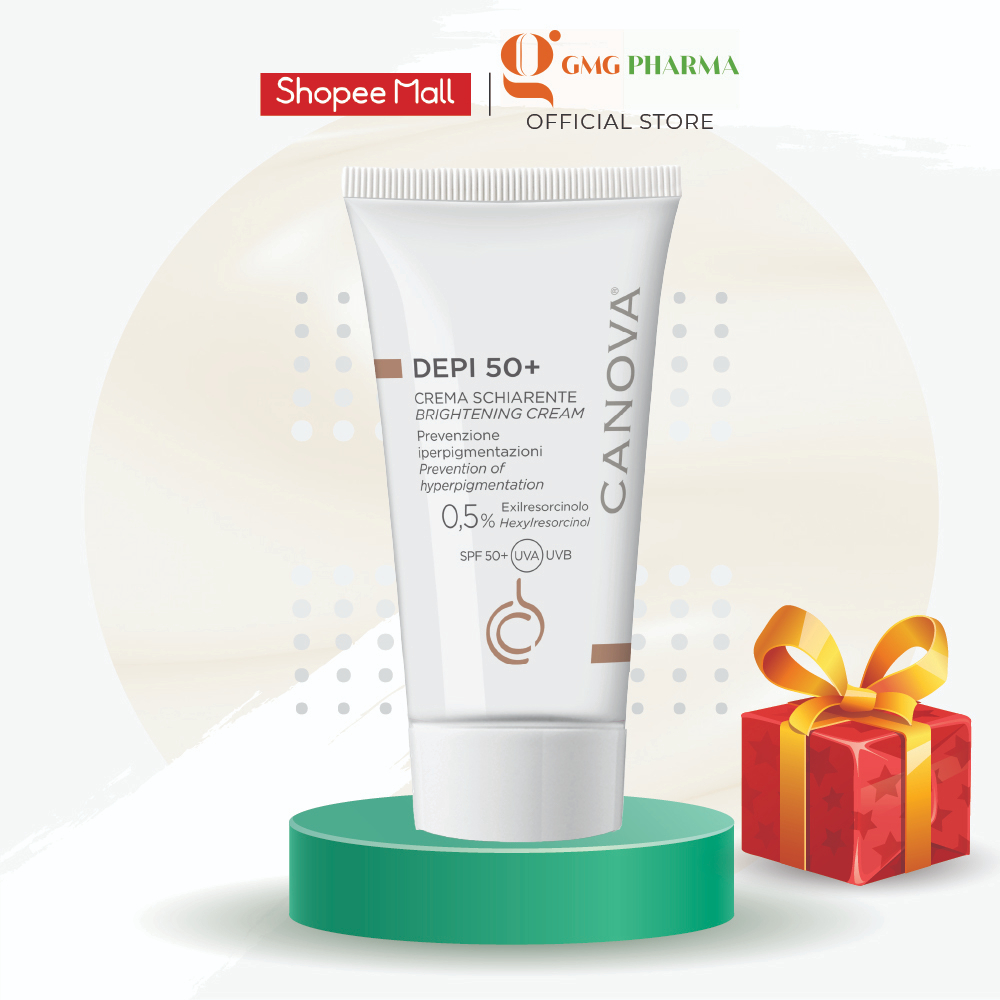 Kem làm mờ nám, sáng da ban ngày Canova Depi 50+, Brightening Cream ...
