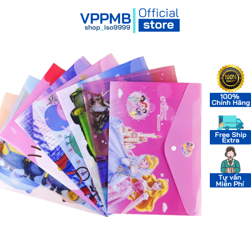 Túi khuy hoạt hình Cute, Túi cúc bấm đựng tài liệu A4 | Shopee Việt Nam