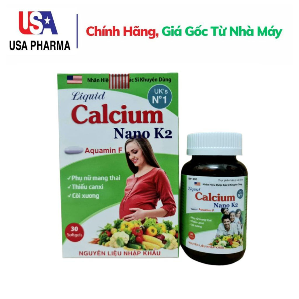 Viên uống LIQUID CALCIUM NANO K2 phù hợp với trẻ em, thanh thiếu niên ...