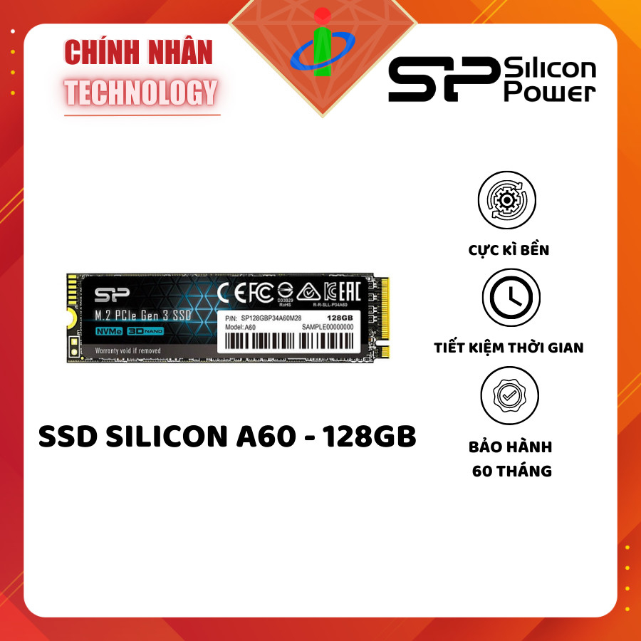 Ổ cứng SSD Silicon Power A60 /128GB 256GB 512GB 1TB M.2 2280/ Chính ...