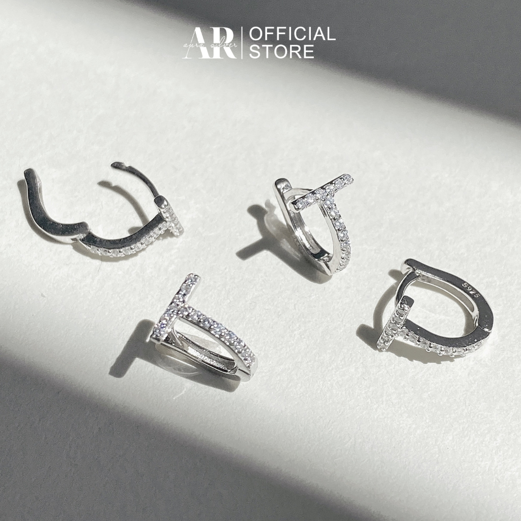 Khuyên tai bạc 925 bông tai Ceci Aura Silver-KT57 | Shopee Việt Nam