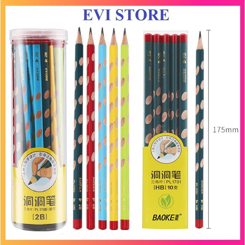 Set 5 bút chì định vị Baoke PL1700 / PL1701 / Bút chì tam giác 1700 / ...