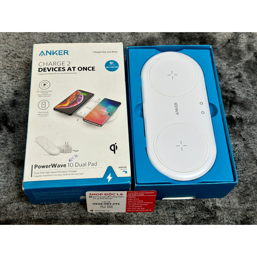 Đế sạc nhanh không dây Anker PowerWave 10 Dual Pad A2571 | Shopee Việt Nam