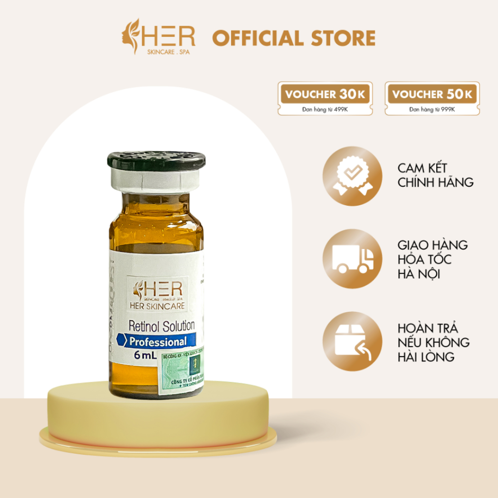 Peel da DermaQuest Retinol Solution 6ml ngăn ngừa thâm sạm, chống lão hóa cho da mịn màng ...