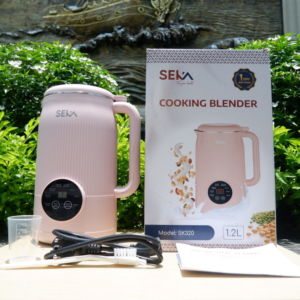 (+tặng 101 công thức nấu sữa hạt) Máy làm sữa hạt mini SEKA SK320 Pro dung tích 1,2 Lít cs 800w ...