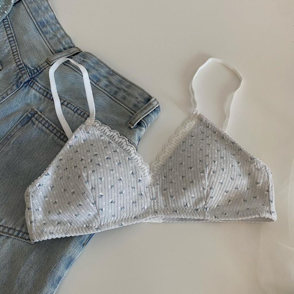 Áo Ngực Nữ Cotton Ngực Nhỏ Họa Tiết Hoa Quả Siêu Cute HENISA Mút Tháo ...