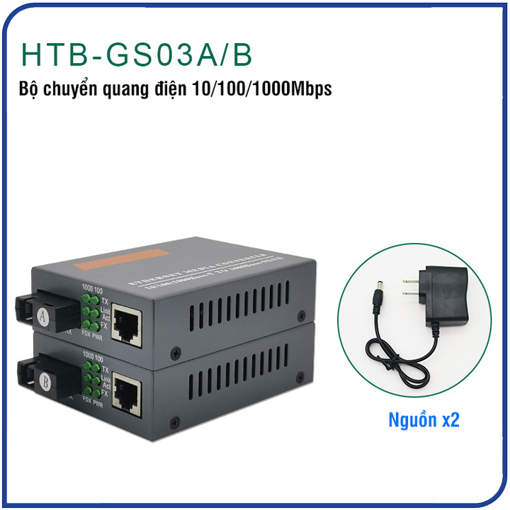 Bộ Chuyển Đổi Quang Điện NetLink HTB-GS03 A/B 1000Mbps và HTB- 3100A/B 100Mbps - Converter quang ...
