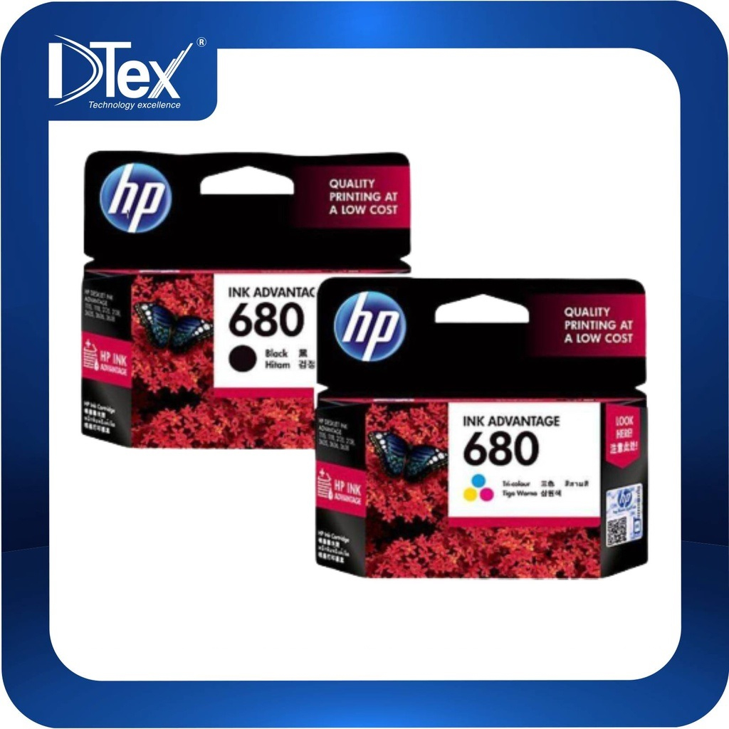 Mực In Phun HP 680-Màu (F6V26AA) và Mực In Phun HP 680-Màu Đen (F6V27AA ...