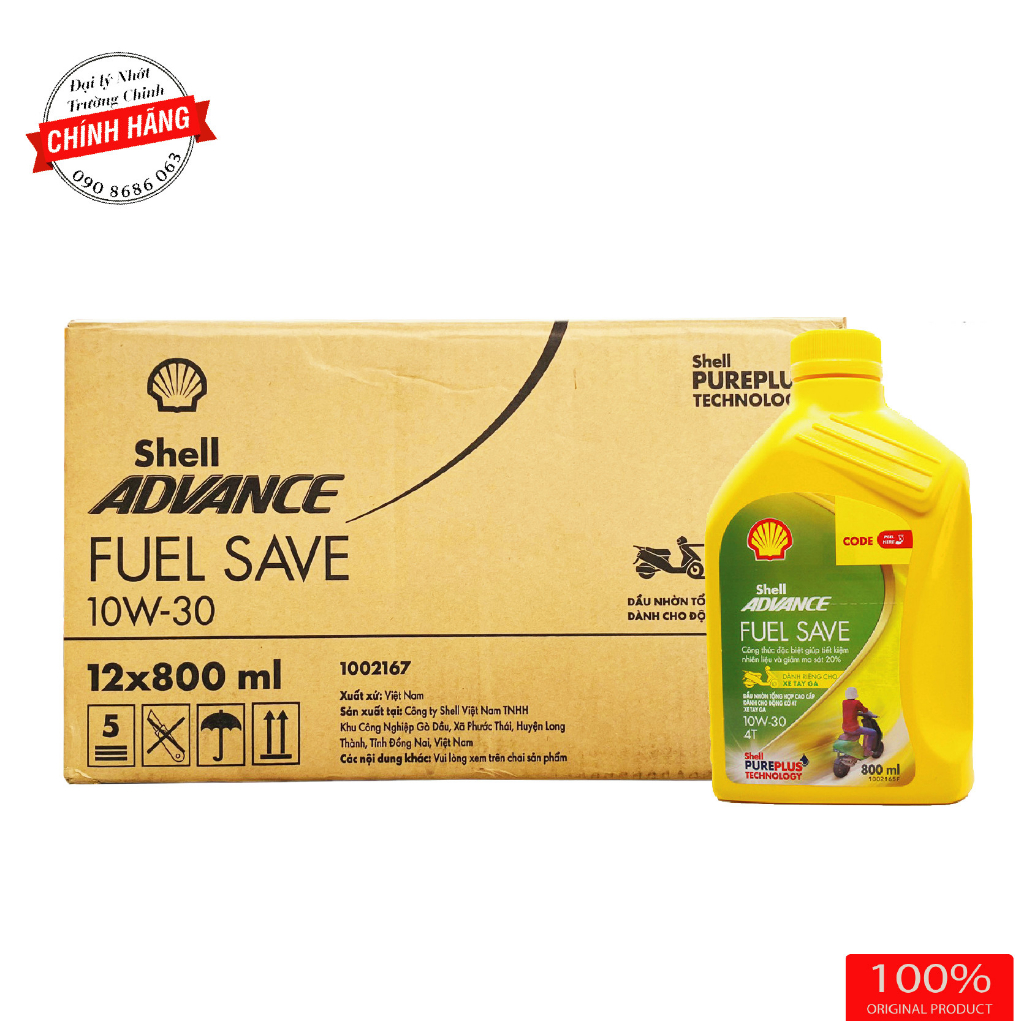 Thùng Nhớt Shell Advance Fuel Save 10W30 tiết kiệm nhiên liệu dành cho ...