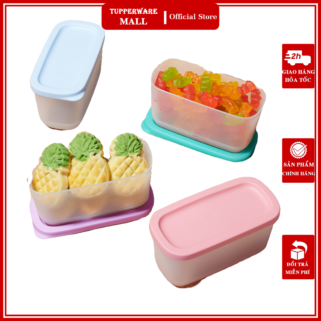 Bộ Hộp Tupperware Mini Rectangular 250ml (4 Hộp) | Shopee Việt Nam